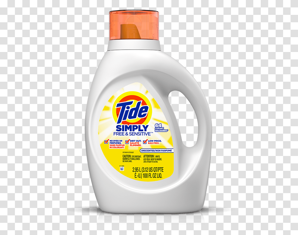 Tide Simply Free Amp Sensitive Liquid Laundry Detergent Label Bottle